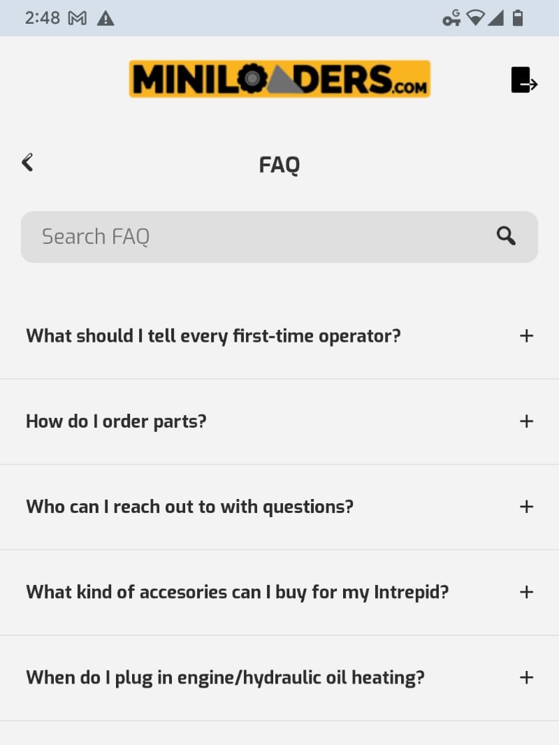 Service - Miniloaders.com - contact us for parts and service